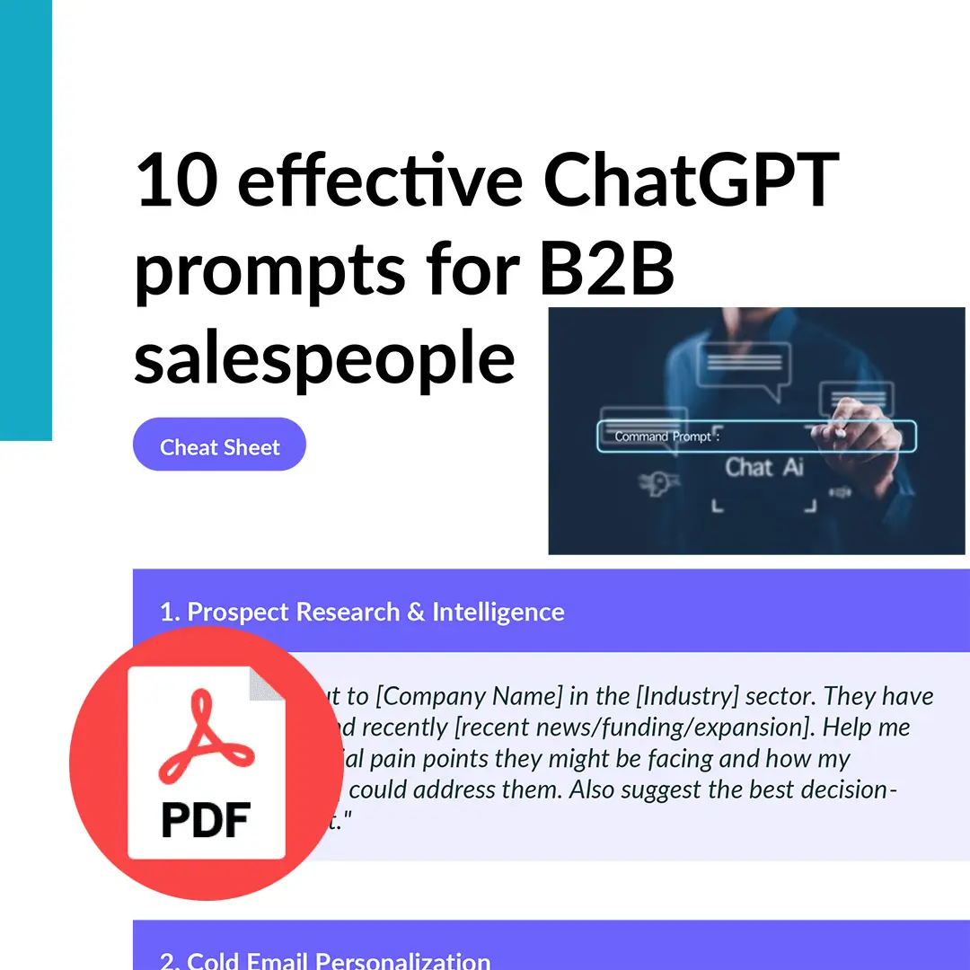 Cheat sheet: 10 effective ChatGPT prompts for B2B salespeople